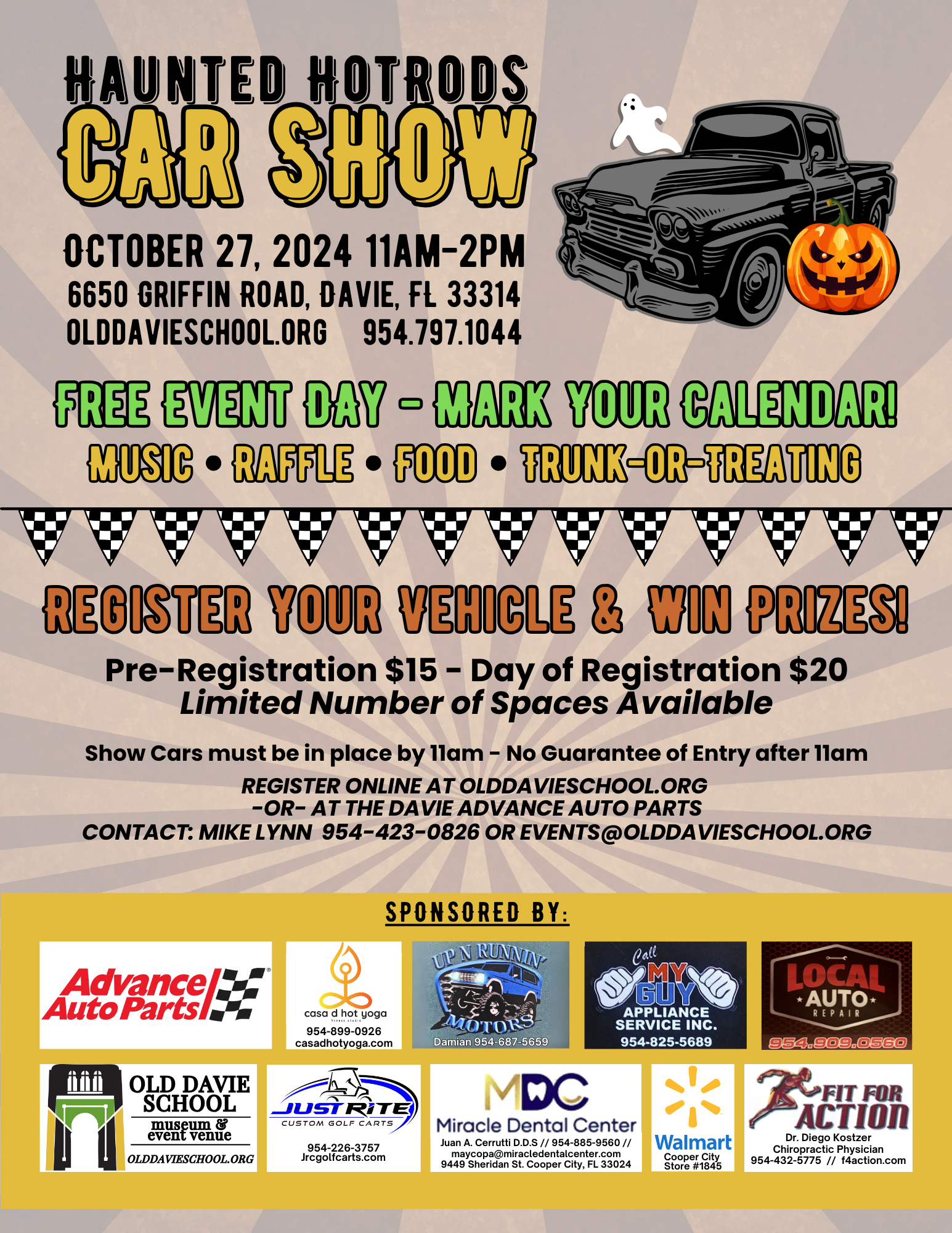 Flyer for Mike Haunted Hot Rods for Cards (1) | Old Davie School Museum ...