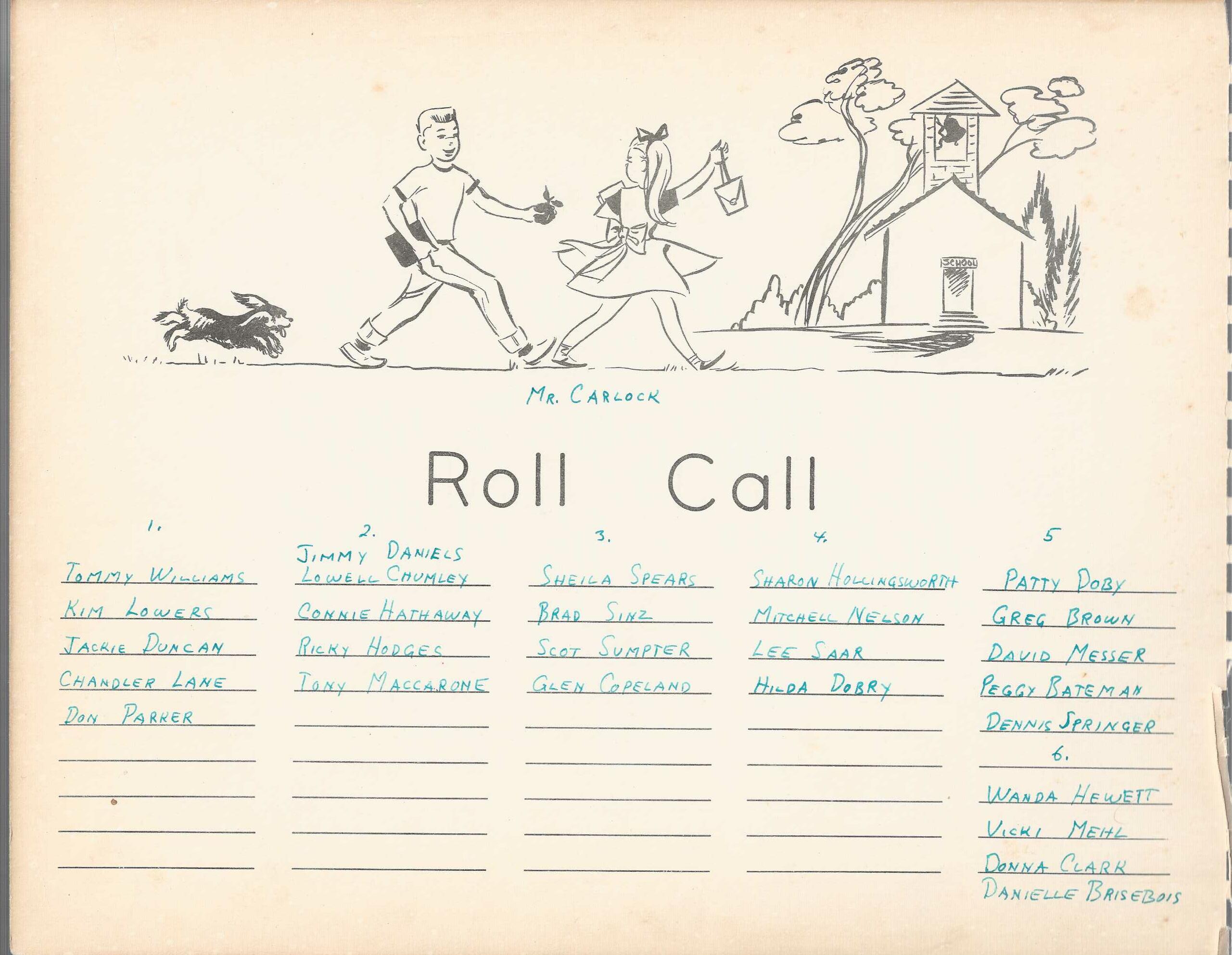 Page 13A Lewis M. Carlock Teacher 4th Grade Students’ Names | Old Davie ...